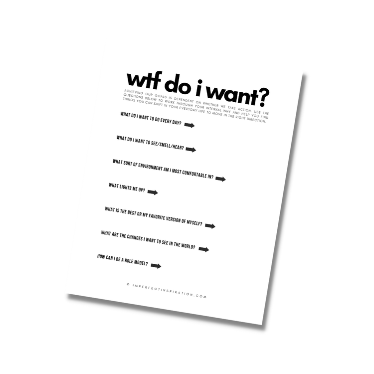 WTF Do I Want Printable Digital Download – Imperfect Inspiration
