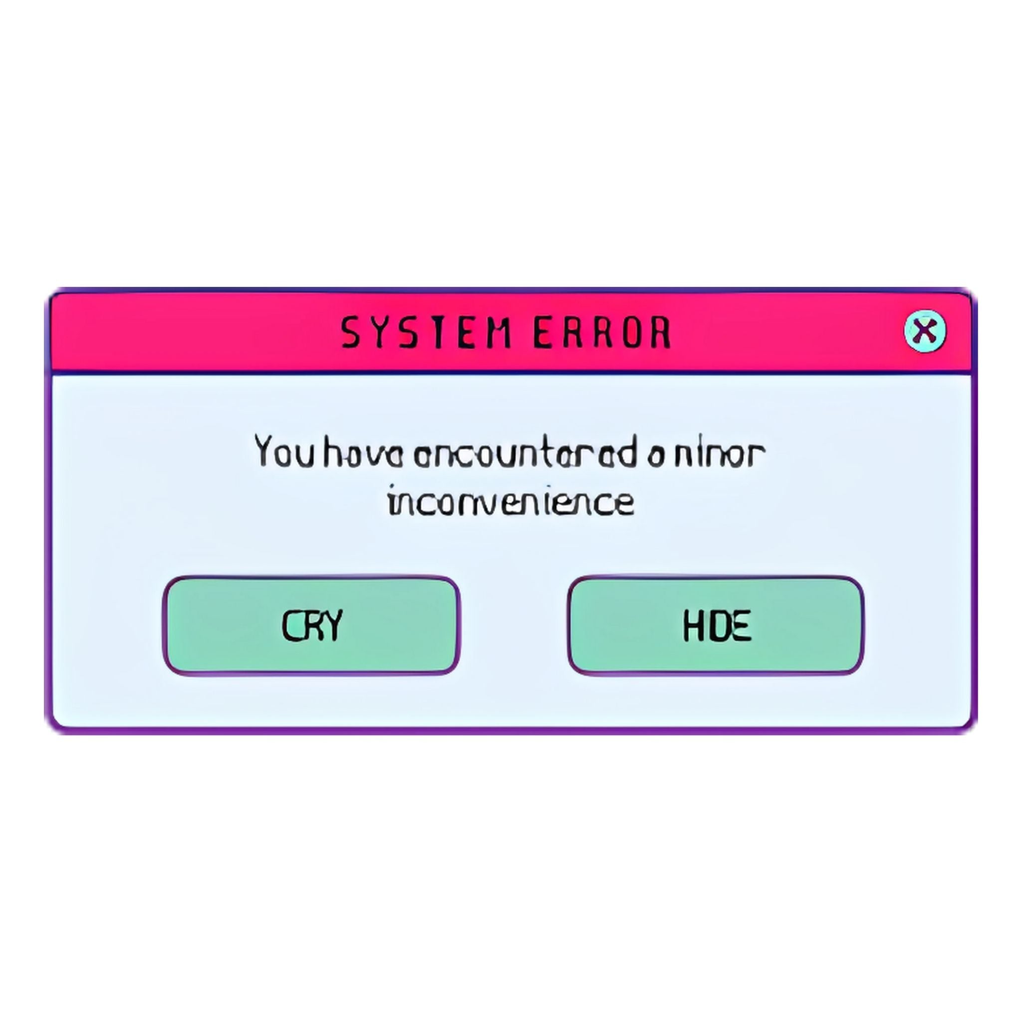 Life System Error Sticker – Imperfect Inspiration